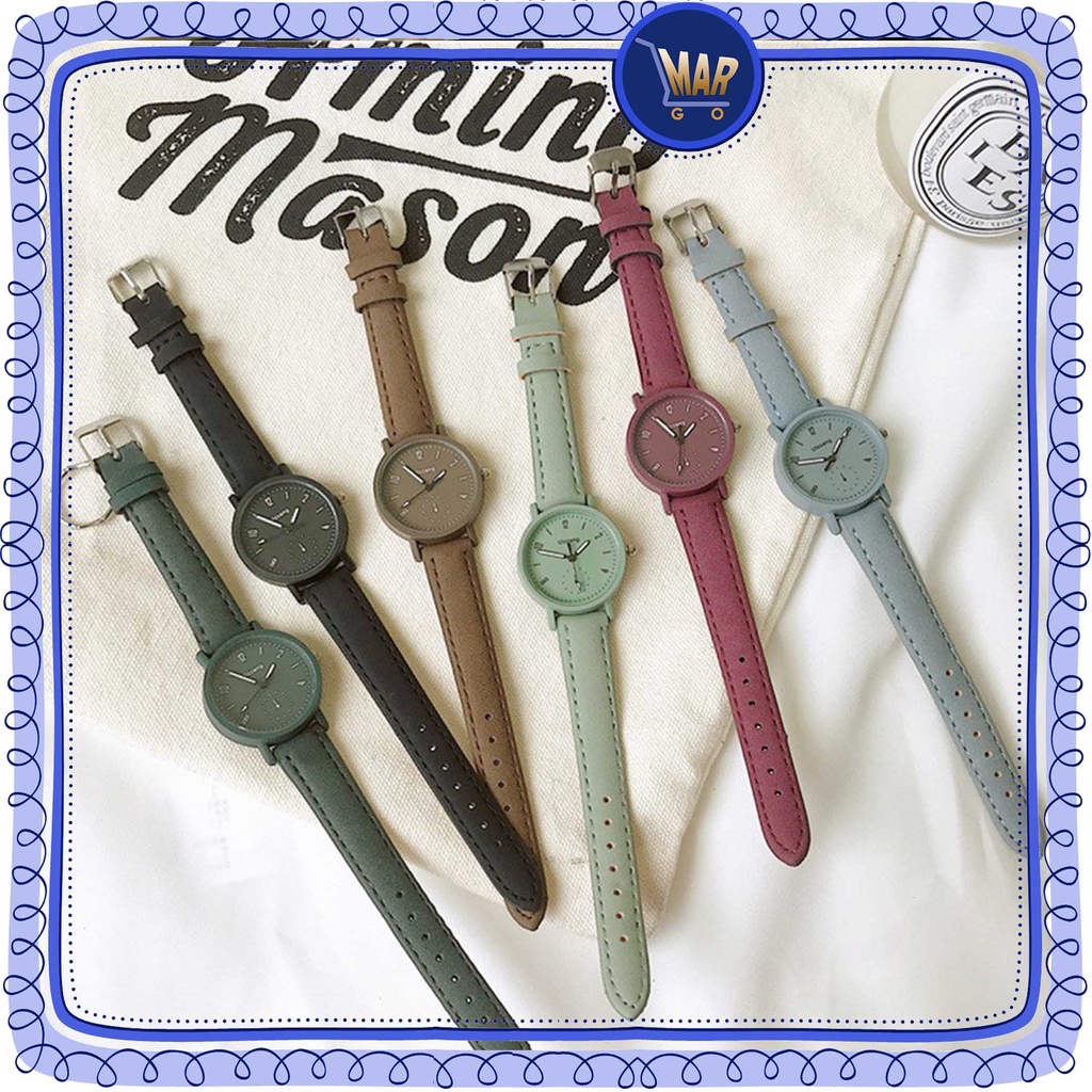 Jual Jam Tangan Wanita Polos Jam Kulit PU Sintetis Jam Analog Jam ...