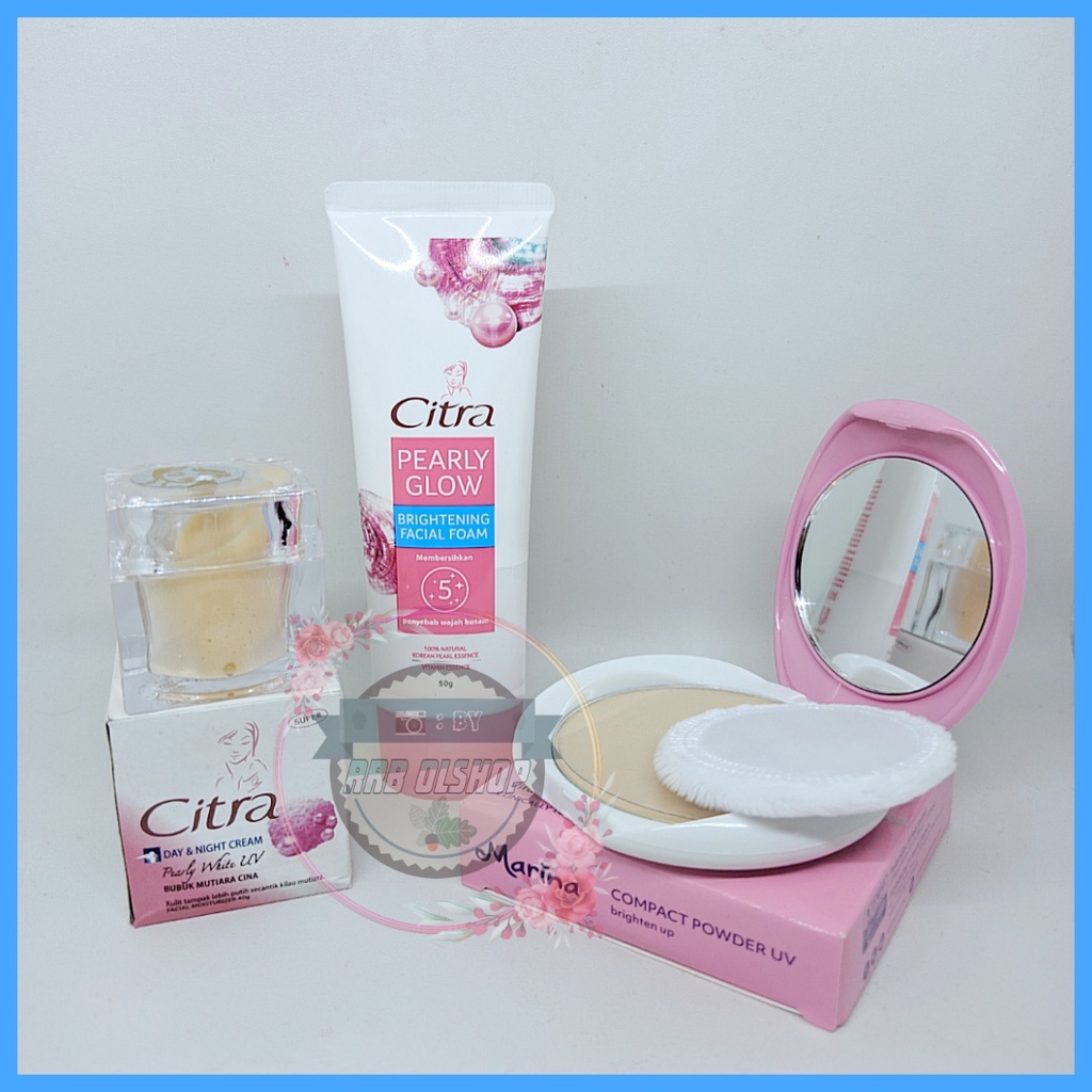 Jual BB _ Paket 3 IN 1 Citra Plus Bedak Marina Compact Powder - Cream ...