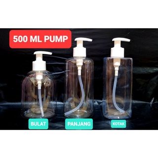 Jual Botol Kotak PUMP 500ML 200ML | Bottle PET Wadah isi ulang sabun ...