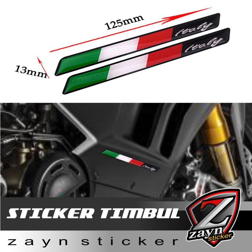 Jual STICKER STIKER TIMBUL 3D RESIN EMBLEM ITALY MOTOR & MOBIL SATU SET ...