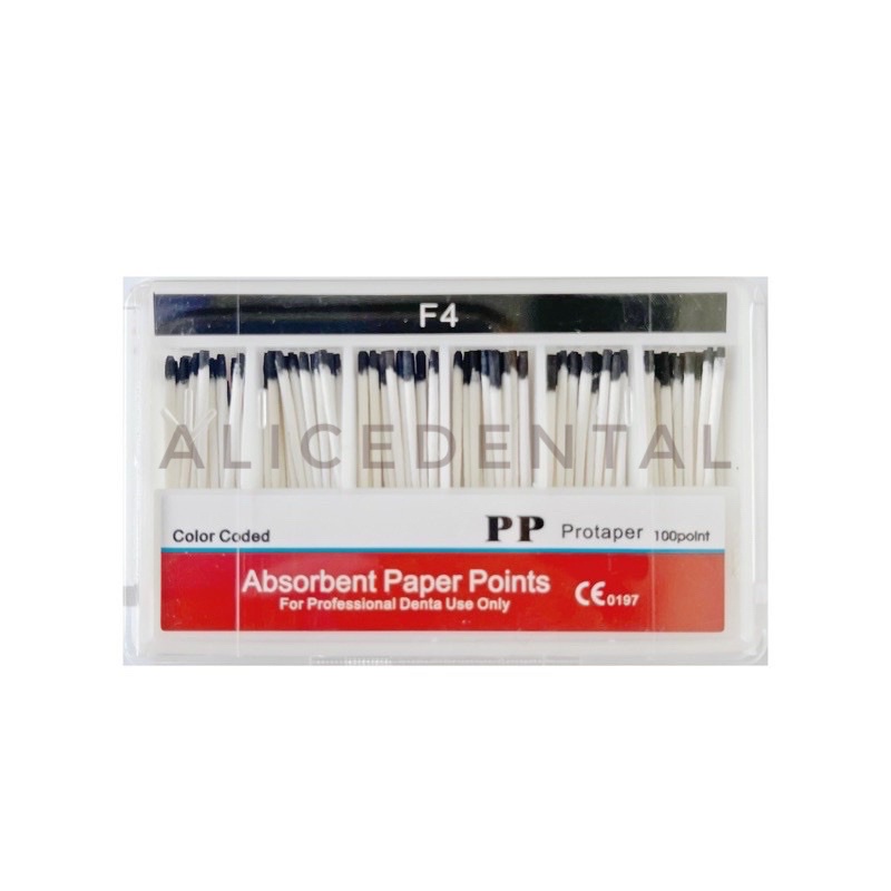 Jual Dental paperpoint F4 paper point protaper F4 endo endodontic points taper 06 25mm | Shopee ...