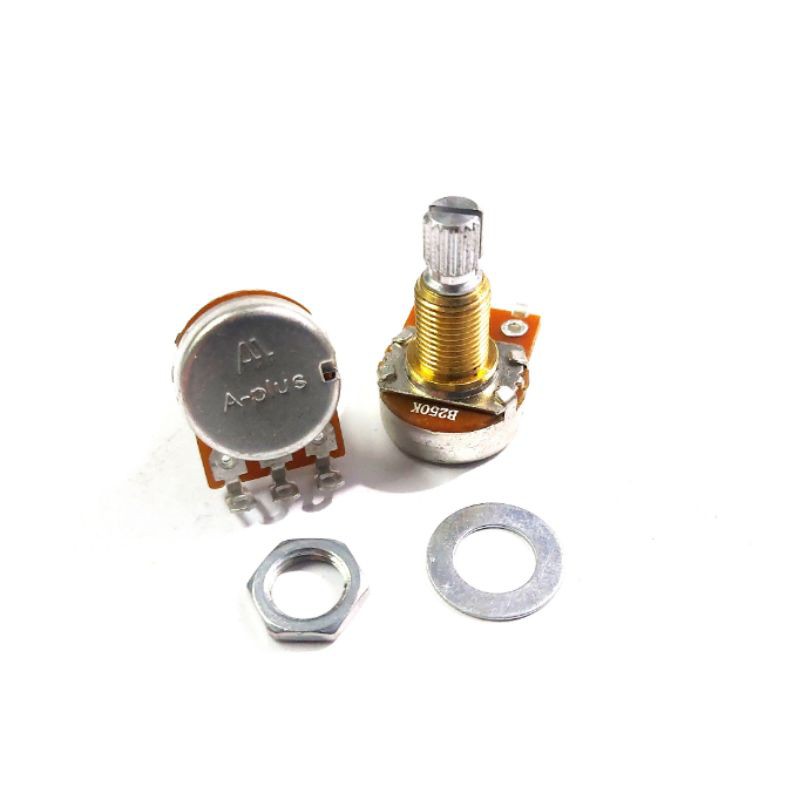 Jual potensio gitar & bass 250K A plus original A250K B250K potensio gitar & bass tone volume ...