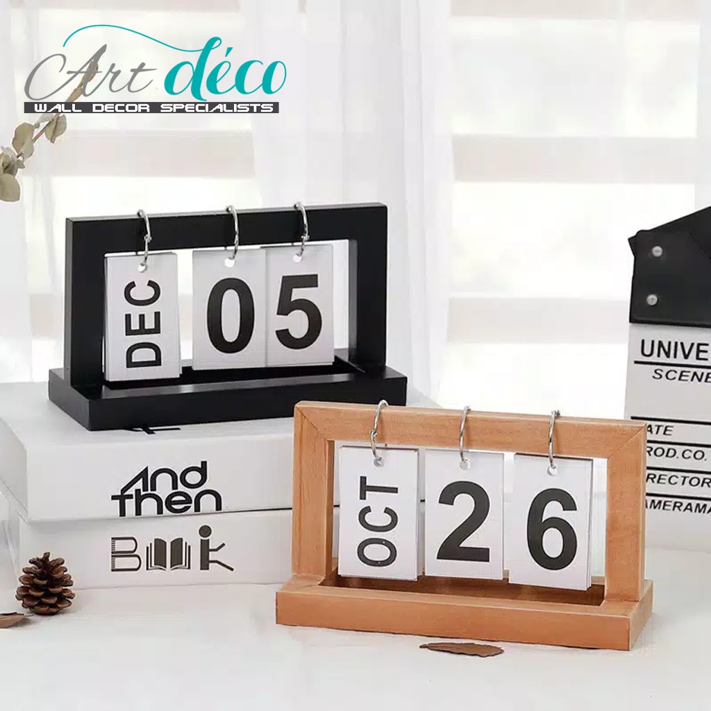 Jual Kalender Abadi Everlasting Calendar Kalender Kayu meja Unik ...