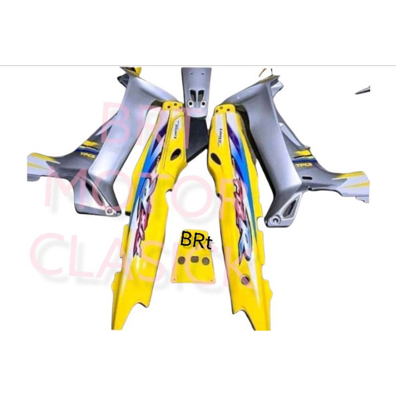 Jual paket cover body fiz r dan sayap luar dalam dan panel warna kuning ...