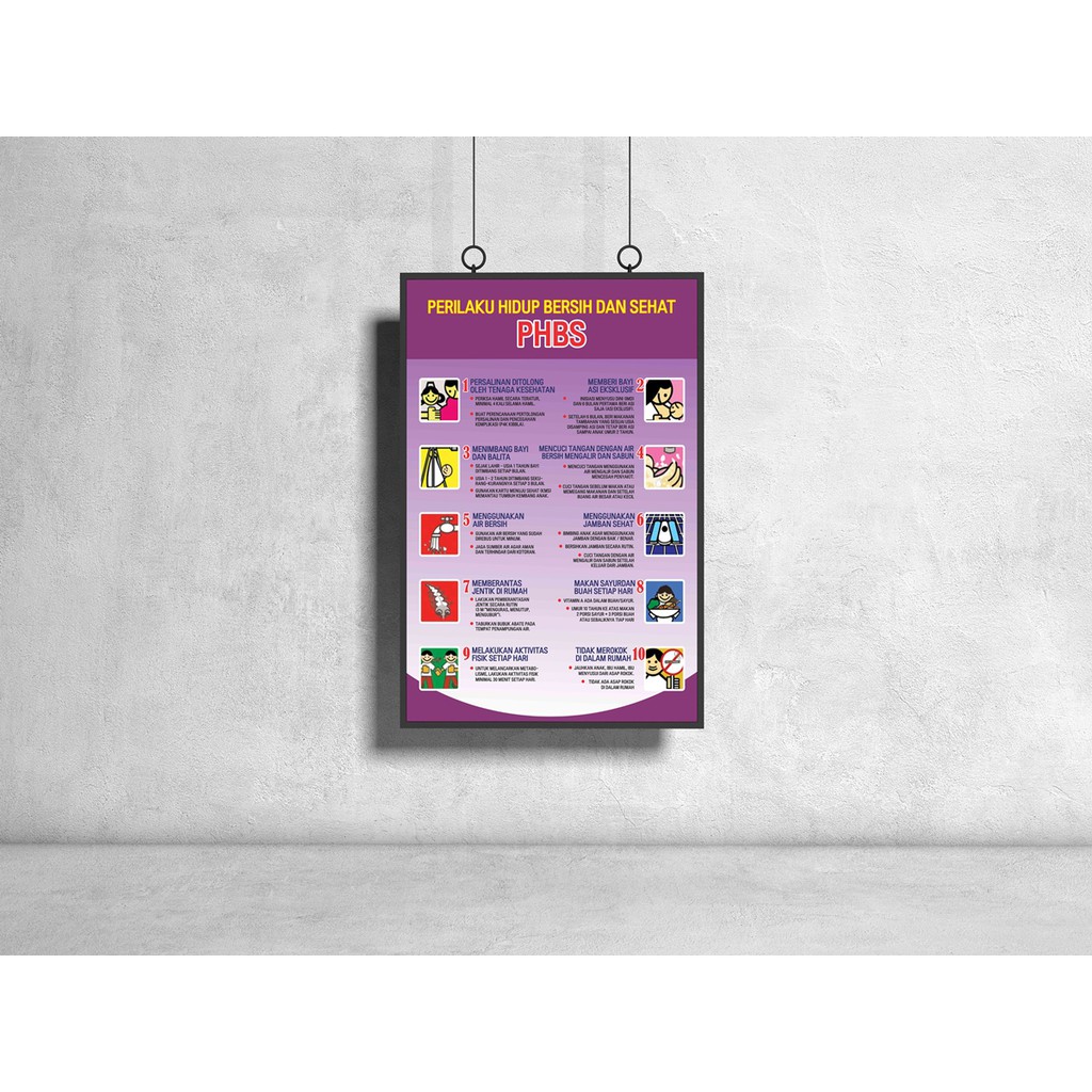 Jual Poster kesehatan PHBS harga untuk 1 poster | Shopee Indonesia