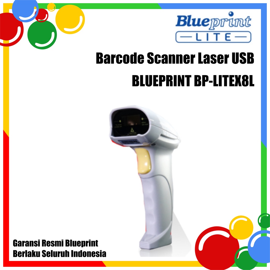 Jual Barcode Scanner Laser USB BLUEPRINT BP-LITEX8L | Shopee Indonesia