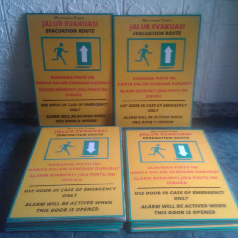 Jual signage/rambu-rambu-evacuation | Shopee Indonesia