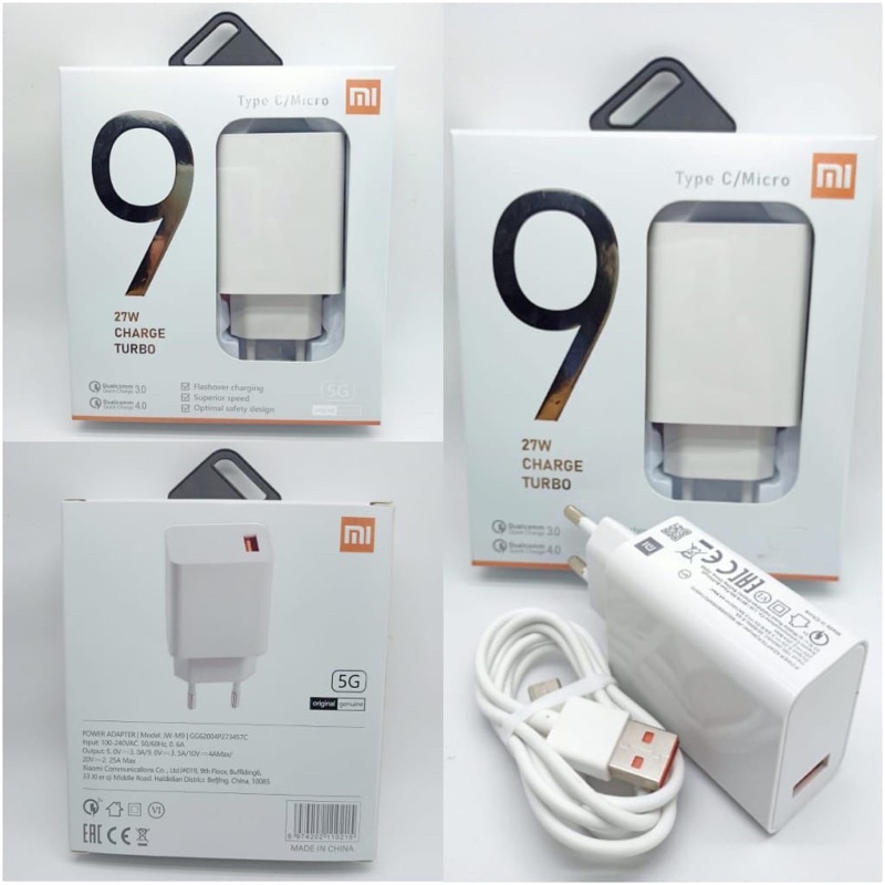 Jual Charger casan tc Ori XIOAMI REDMI 9 TYPE C Qualcomm Quick Charger ...