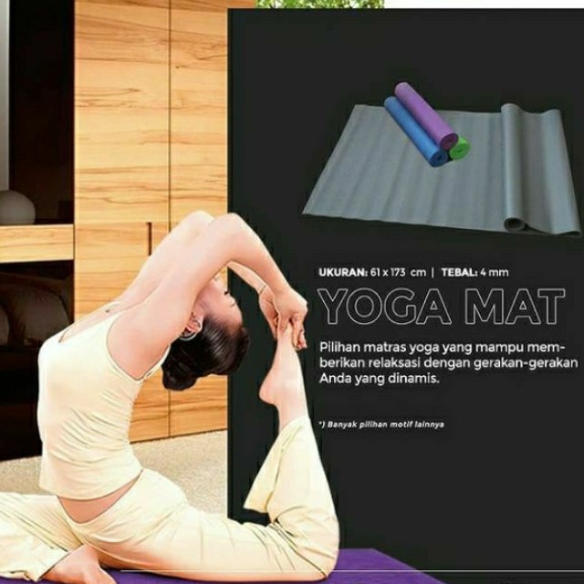 Jual yoga mat / matras yoga / karpet yoga / karpet kamping / matras ...