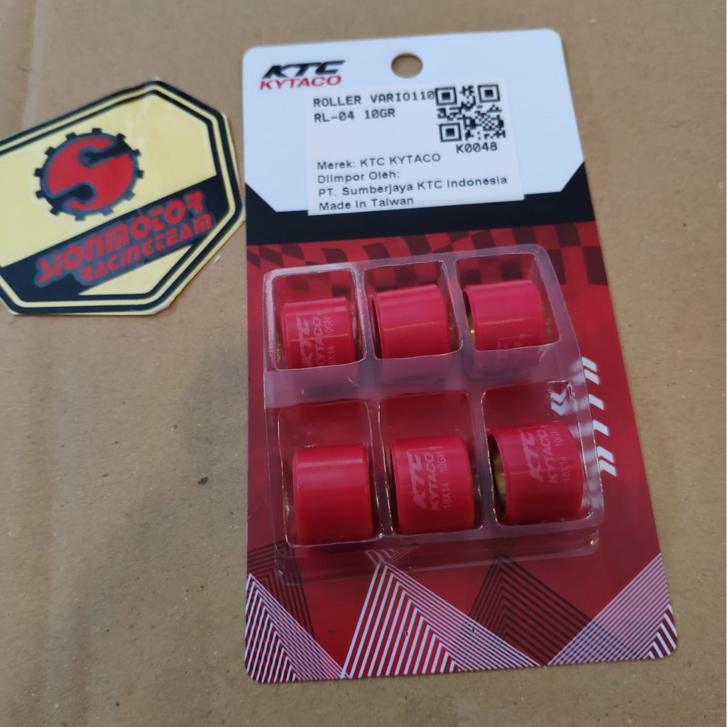 Jual Roler Racing RL04 Honda Vario 110 / Beat Fi / Click 110 / Icon Fi Injection 10Gr KTC Kytaco ...