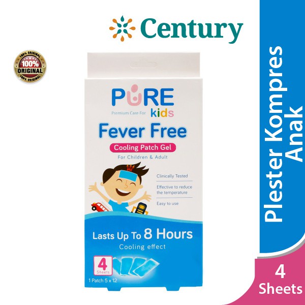 Jual Pure Kids Kompres Pereda Demam Anak Fever Free Cooling Patch Gel ...