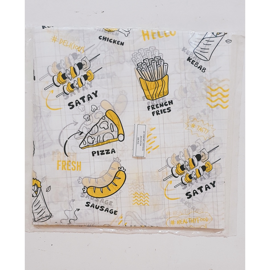 Jual Baking Paper motif Koran Kertas Bungkus Nasi Kfc Gorengan Burger ...