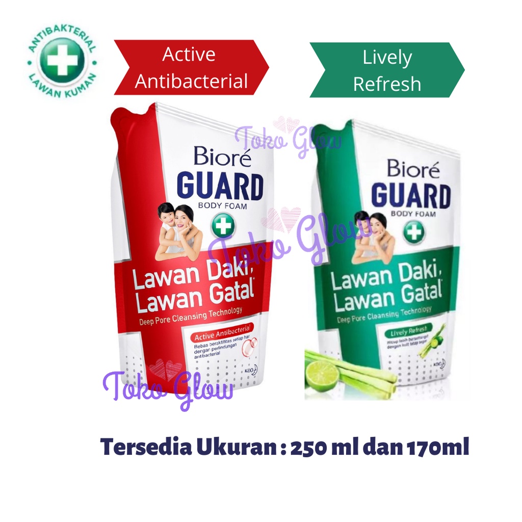Jual Biore Guard Antibacterial Body Foam Lively Refresh / Active ...