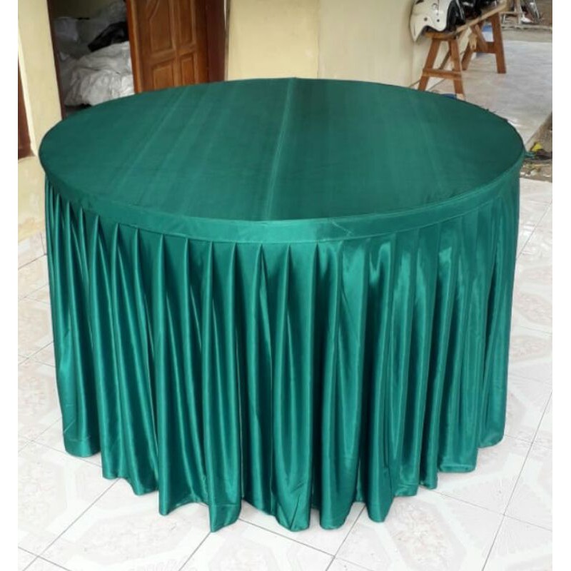 Jual COVER MEJA SARUNG MEJA BULAT DIAMETER 120CM tanpa BUSA dan poni ...