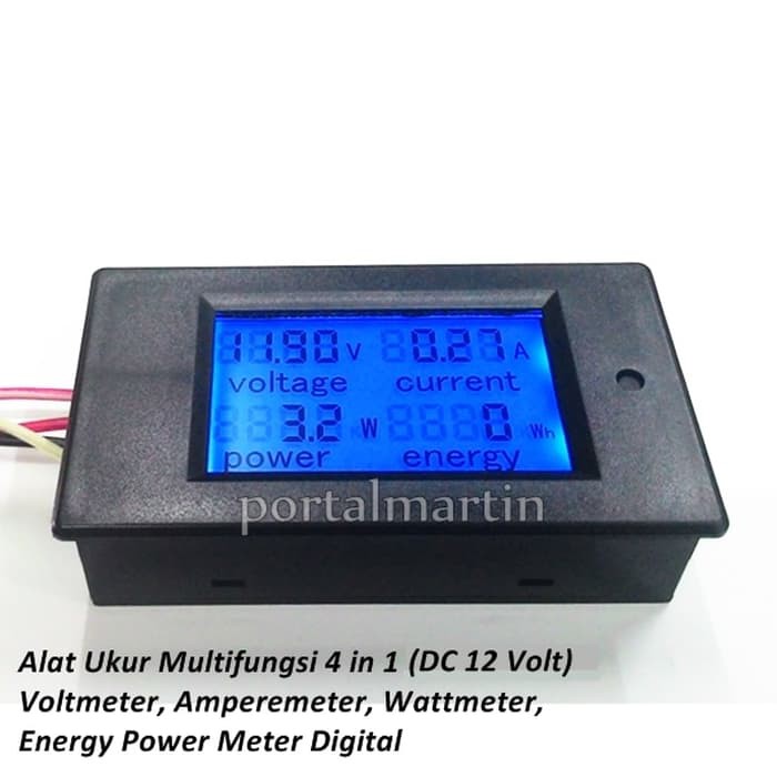 Jual DC Digital Voltmeter, Amperemeter, Wattmeter, KWHmeter (4 in 1 ...