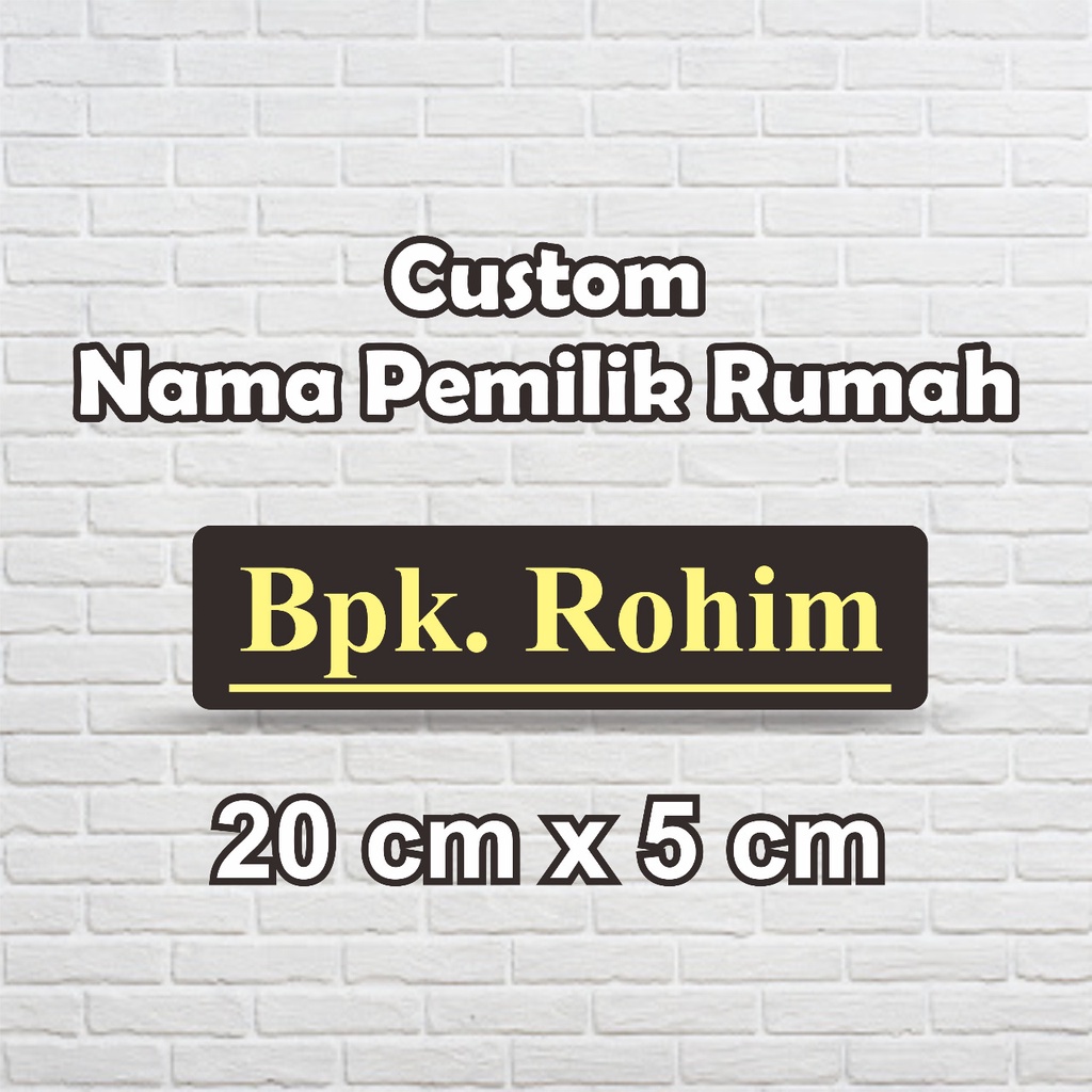Jual Qkcustom.id - Custom Nama Pemilik Rumah Akrilik Ukuran 20x5cm ...