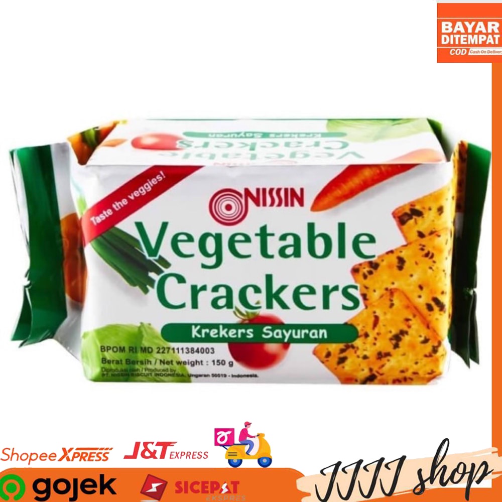Jual Nissin Vegetable Crackers Snack Cemilan Biskuit Sayur Original 150 ...