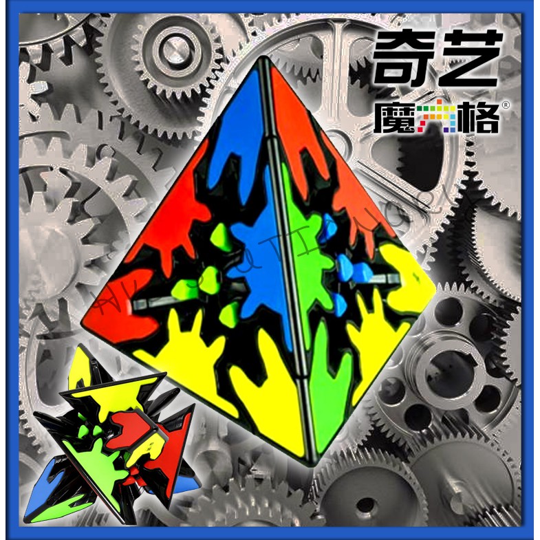 Jual RUBIK PIRAMID RODA GIGI GEAR PYRAMID QIYI 3x3x3 BLACK BASE ...