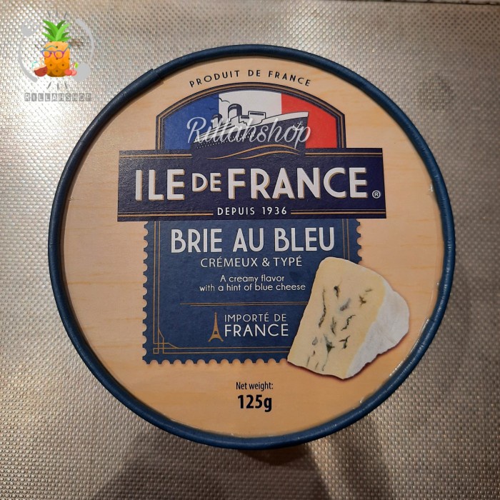 Jual Ile De France Brie Blue Cheese Keju (125g) | Shopee Indonesia