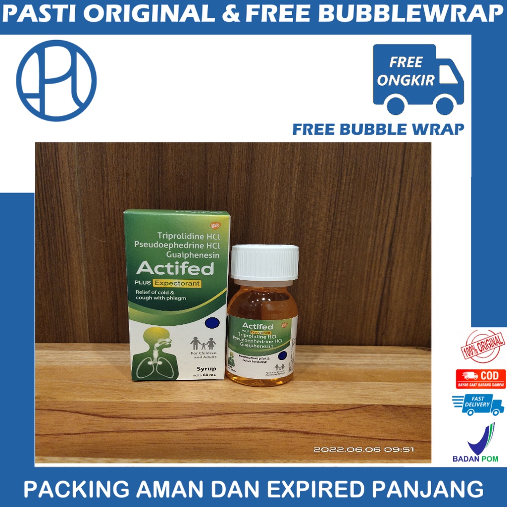 Jual ACTIFED HIJAU EXPECTORANT SYRUP 60ML MENGATASI BATUK BERDAHAK DAN ...