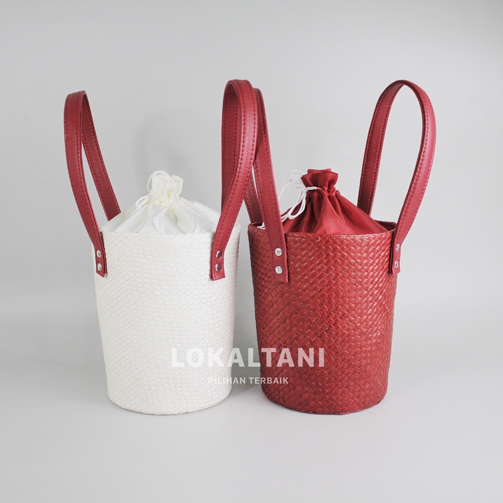 Jual Tas Souvenir Pandan Tabung/ Tas Hampers Anyaman Sincia/ Tas Toples ...