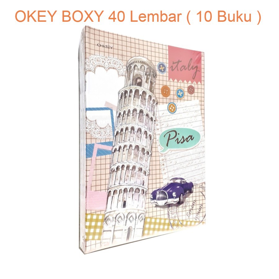 Jual Buku Tulis Boxy Okey 40 Lembar per pack ( 10 buku ) Murah Grosir ...
