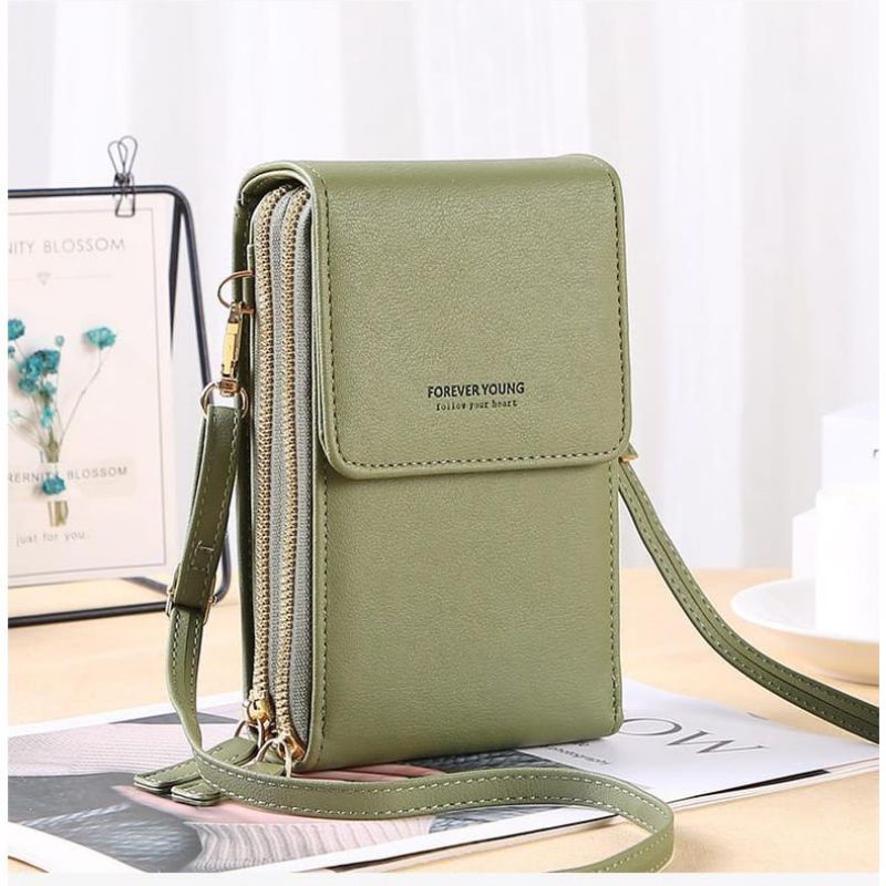 Jual FOREVER YOUNG Tas Selempang Kulit Dompet Hp Touchscreen Slingbag Mini Bag FY 9067 | Shopee ...