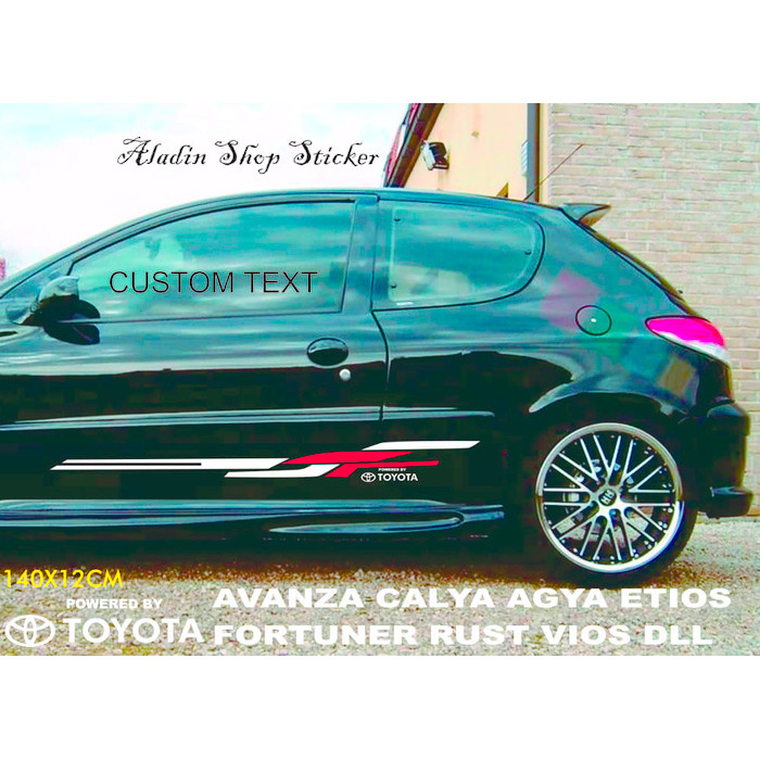 Jual list stripe sticker toyota cutting sticker custom text Elegan ...
