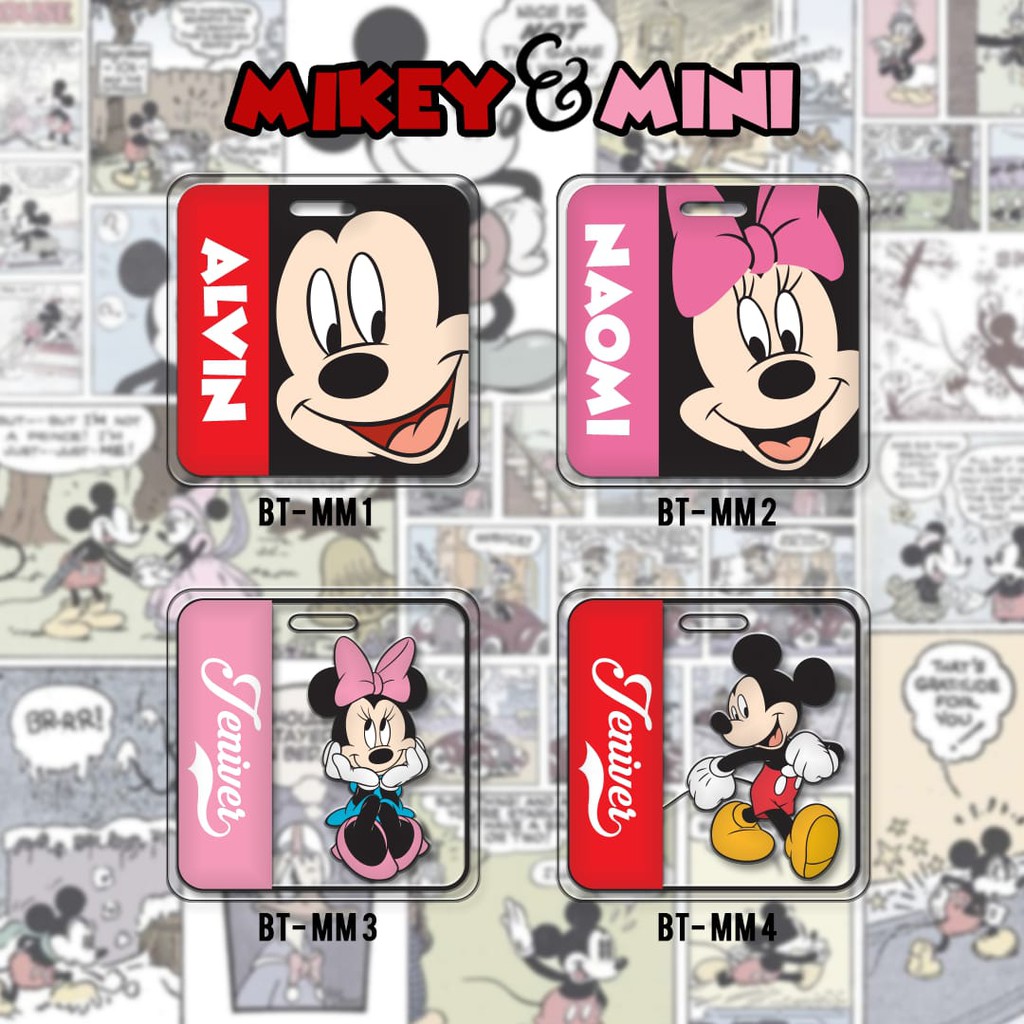 Jual Custom Bag Luggage Tag Bagtag Akrilik Disney Mickey Minnie Mouse ...