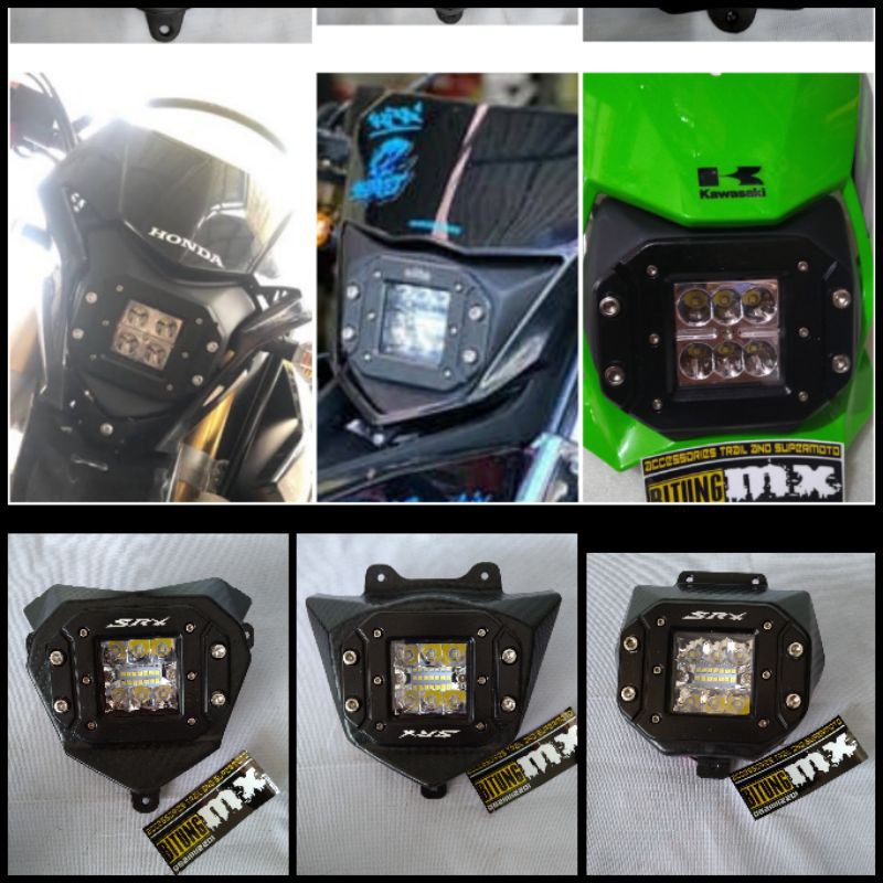 Jual Lampu LED klx / reflektor KLX D-Tracker crf WR LED 6 mata | Shopee ...