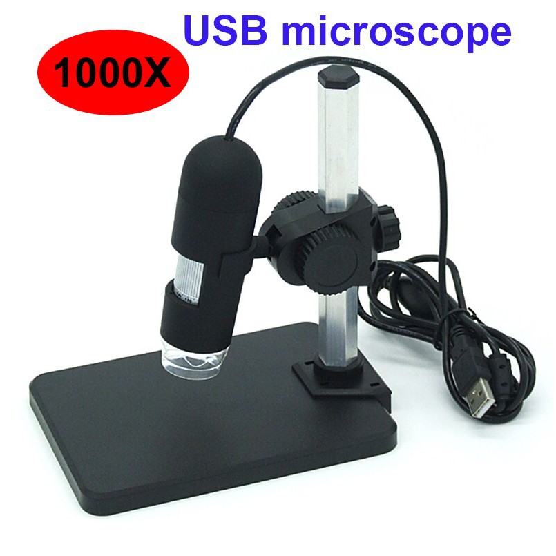 Jual USB Microscope Mikroskop LED HD 2MP 1000x With Stand Holder ...