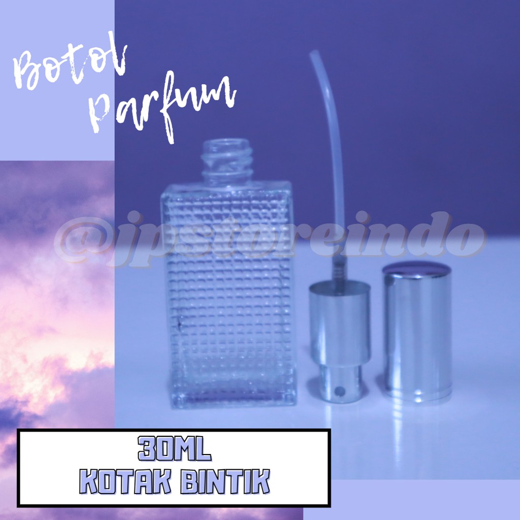 Jual Botol Parfum 3Oml KOTAK BINTIK SILVER // BOTOL PARFUM SPRAY PER 6 ...