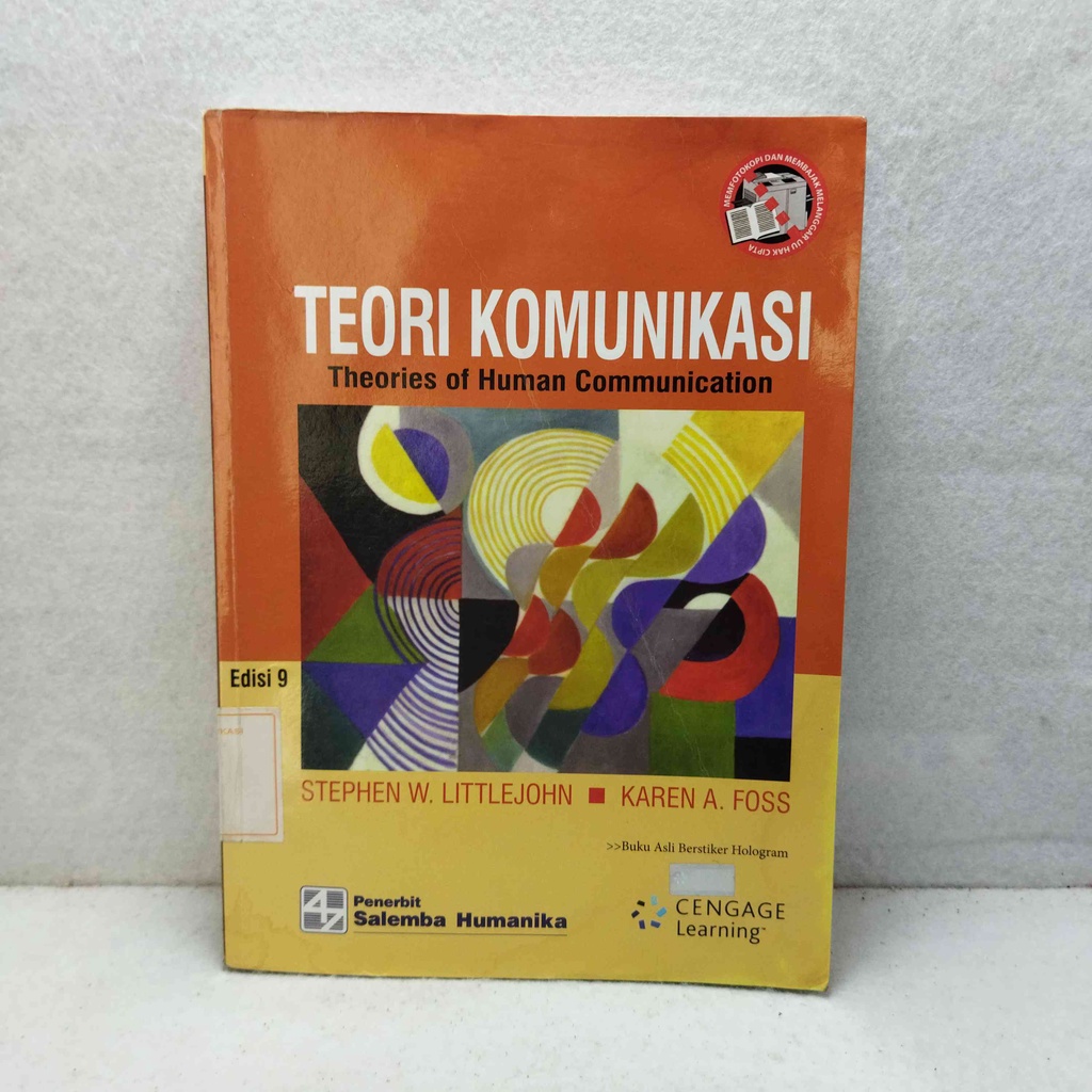 Jual Buku Teori Komunikasi Theories of Human Communication edisi 9 ...