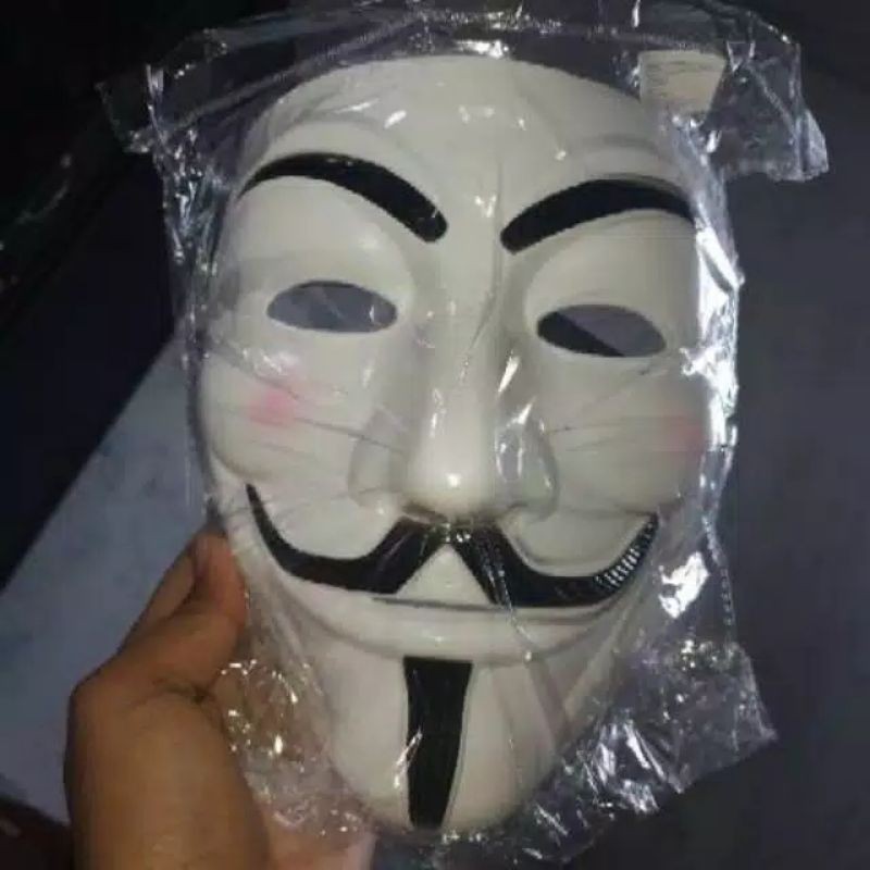 Jual topeng anonymous / topeng joker | Shopee Indonesia