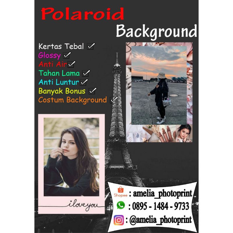 Jual CETAK FOTO POLAROID BACKGROUND 2R (TANPA PO & BISA COD) | Shopee Indonesia