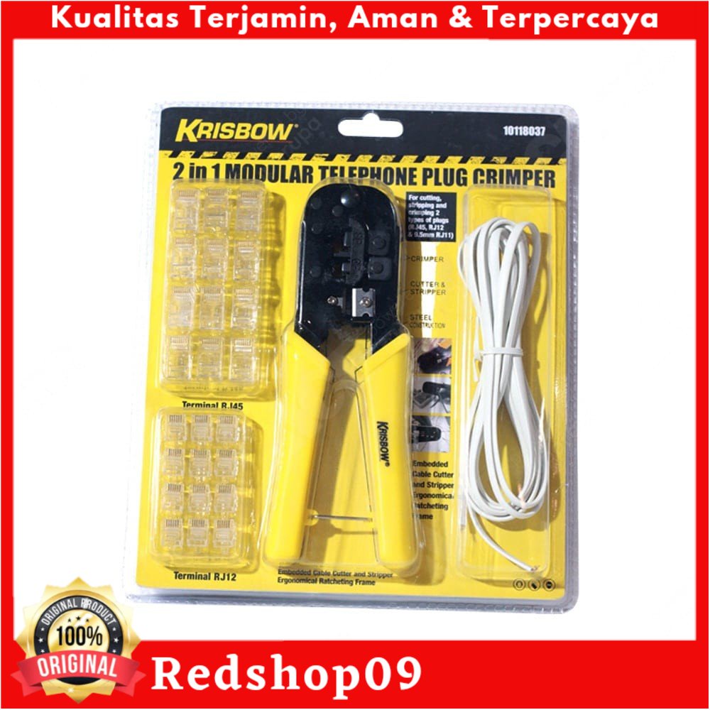 Jual Krisbow Tang Crimping Modular Telepon 2 In 1 | Shopee Indonesia
