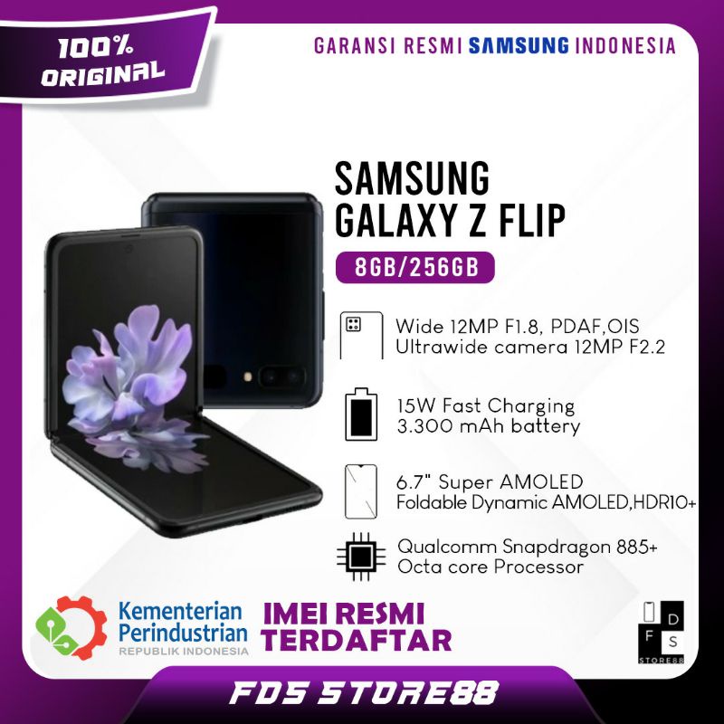 Jual Samsung Galaxy Z Flip 8/256GB Resmi Indonesia | Shopee Indonesia