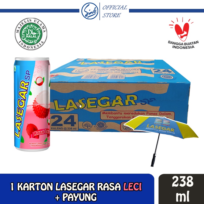 Jual Lasegar Kaleng 238ml Rasa Leci 1 carton dan Payung | Shopee Indonesia