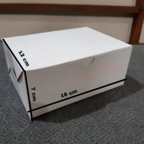 Jual Box Snack Dus Kue Kotak Roti Untuk Hajatan Putih Polos 12x16 cm ...