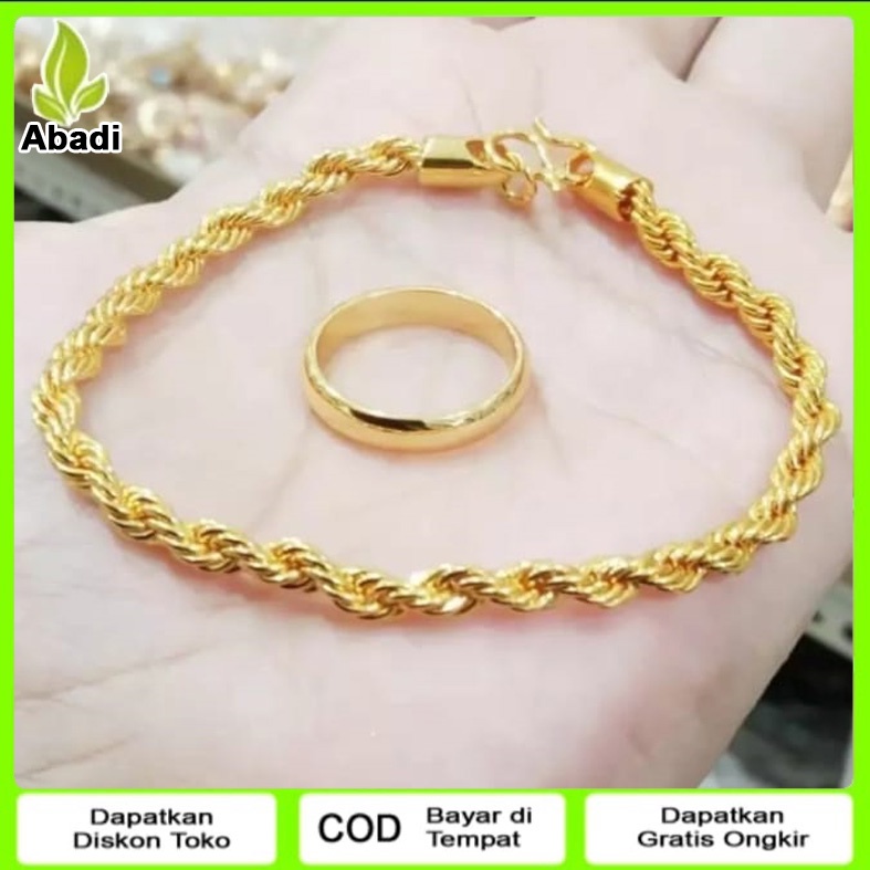 Jual emas muda free surat Gelang Tangan Model Tambang Free Cincin ...