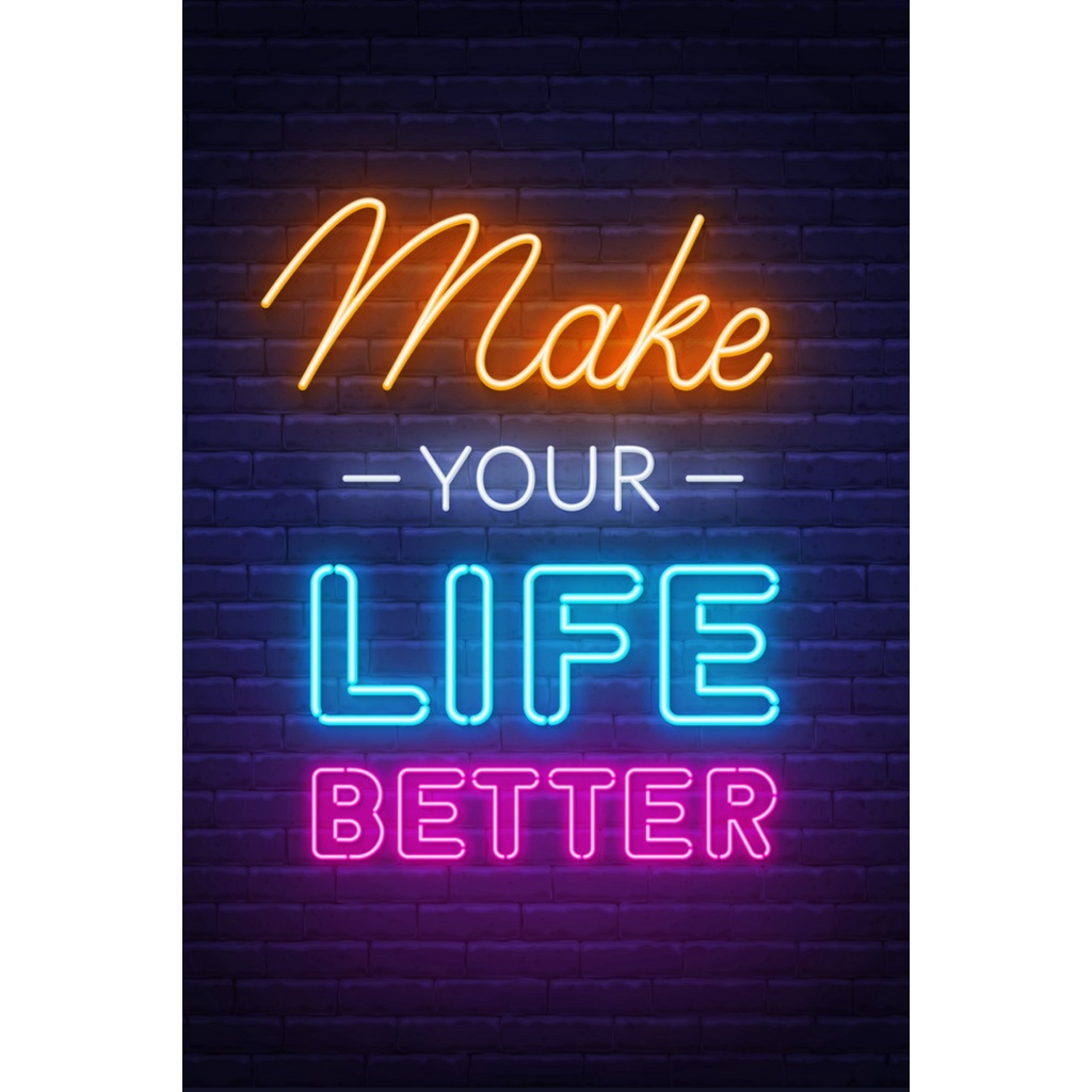 Jual Poster Kayu NEON / pajangan dinding Studio/ typography/ WallDecor ...