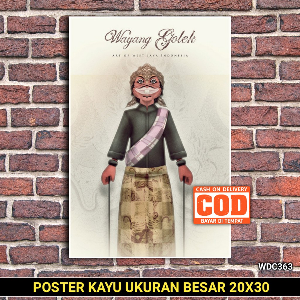 Jual Poster Kayu Si Cepot Wayang Golek | Shopee Indonesia