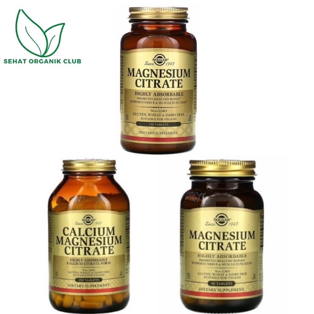 Jual Solgar Magnesium Citrate 420 Mg 60 Tablets ; Solgar Magnesium ...