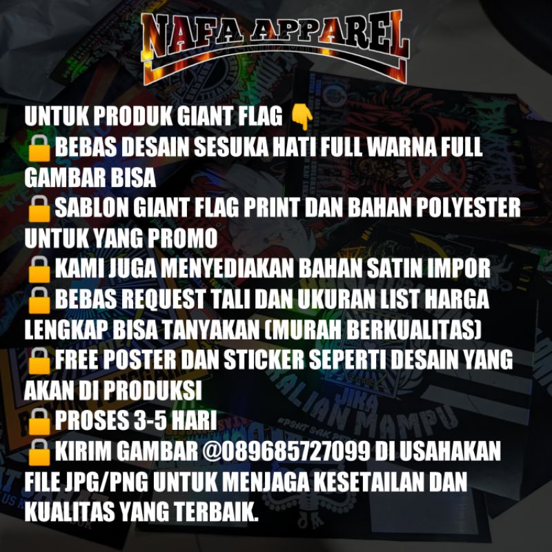 Jual CUSTOM BENDERA SUPPORTER BEBAS GAMBAR | Shopee Indonesia