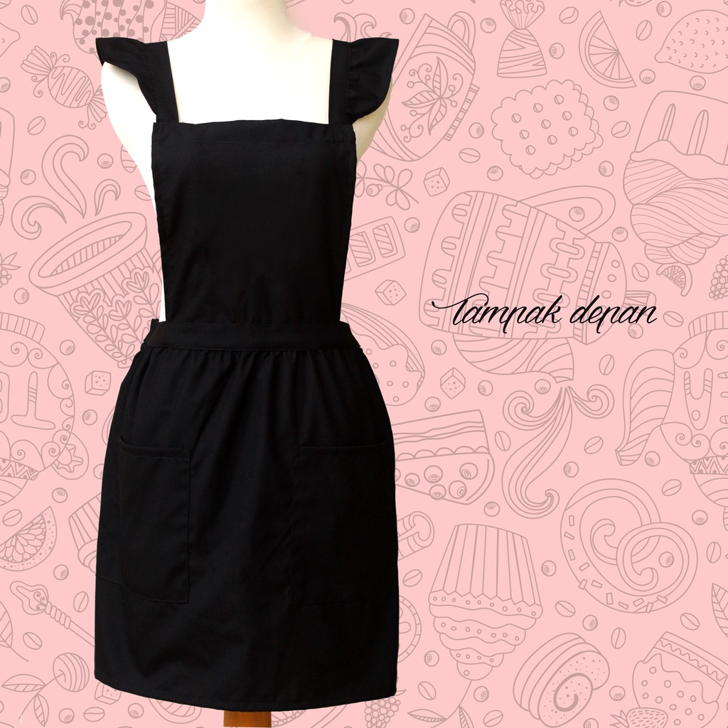 Jual Celemek apron renda hitam | Shopee Indonesia