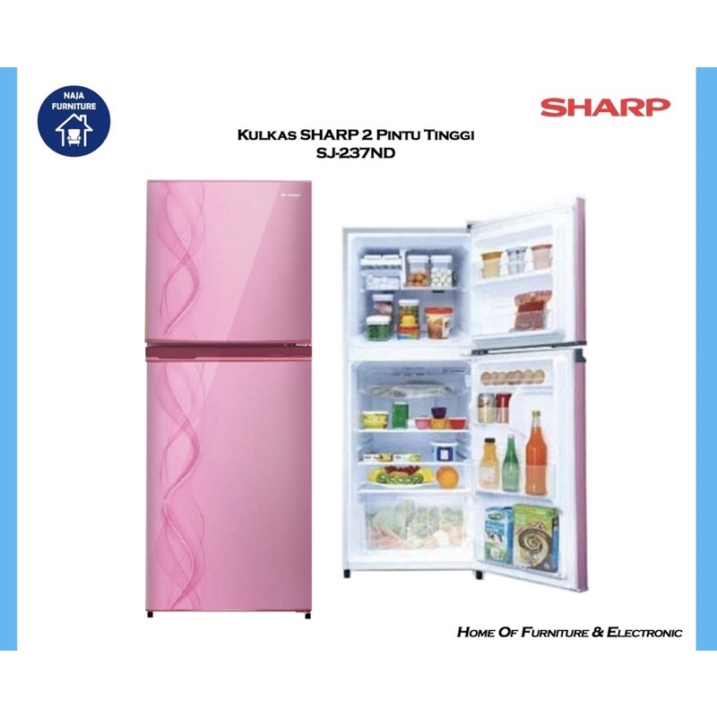 Jual Kulkas Sharp 2 Pintu SJ-237ND | No Frost | Garansi Resmi 5 Tahun ...