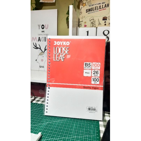 Jual Isi Kerta Binder Joyko B5 Besar Refill Loose Leaf isi 50/100 lembar polos / bergaris ...