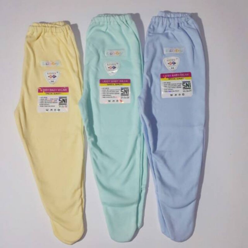 Jual LIBBY Celana Panjang Tutup Kaki polos Warna 0-3 & 3-6 Bulan ...