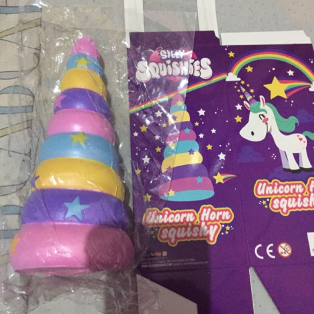Jual Squishy silly squishies unicorn horn rainbow lisenced original ...