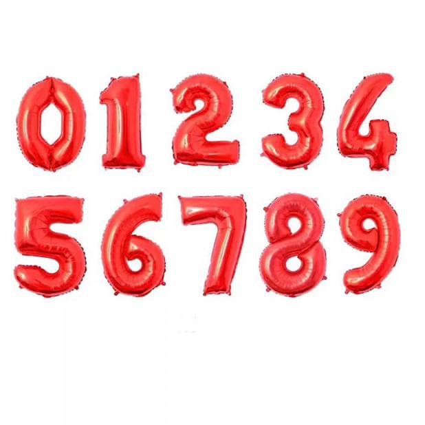 Jual FOIL ANGKA MERAH 40 CM BISA PILIH ANGKA HARGA SATUAN | Shopee ...